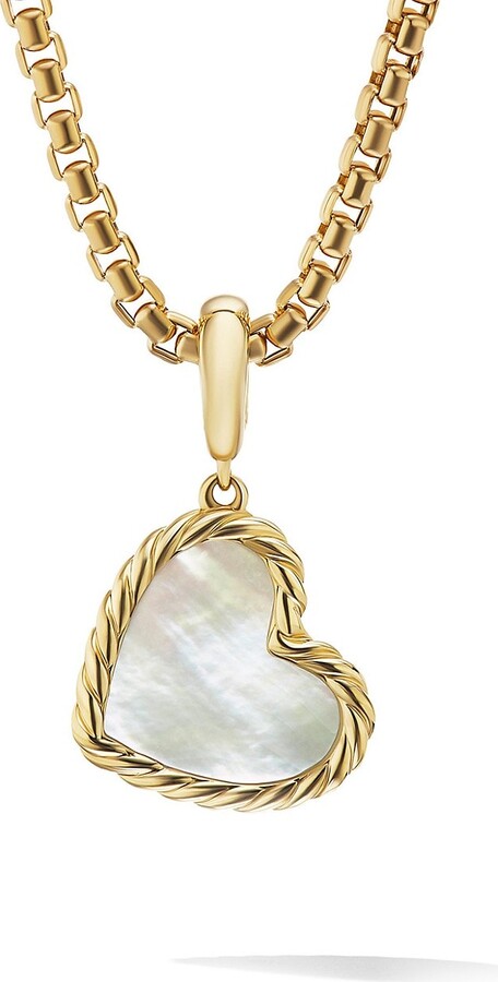 David Yurman Women's Cable Collectibles Heart Amulet In 18K Yellow Gold ...