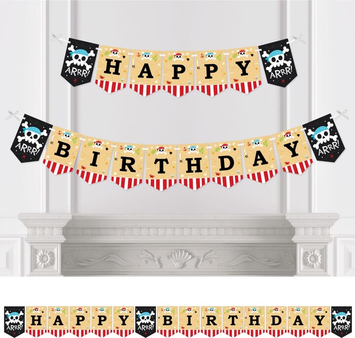 Big Dot Of Happiness Pirate Ship Adventures Skull Birthday Party ...