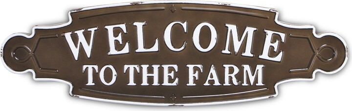 Cheungs Black Metal Welcome to the Farm Wall Sign - ShopStyle Decor