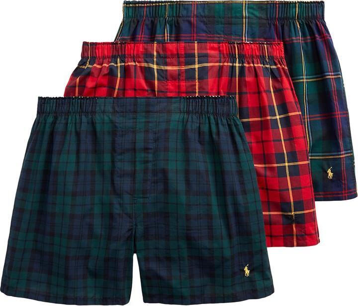 Ralph Lauren Polo Men's 3-Pack Classic Fit Packaged Woven Boxers ...