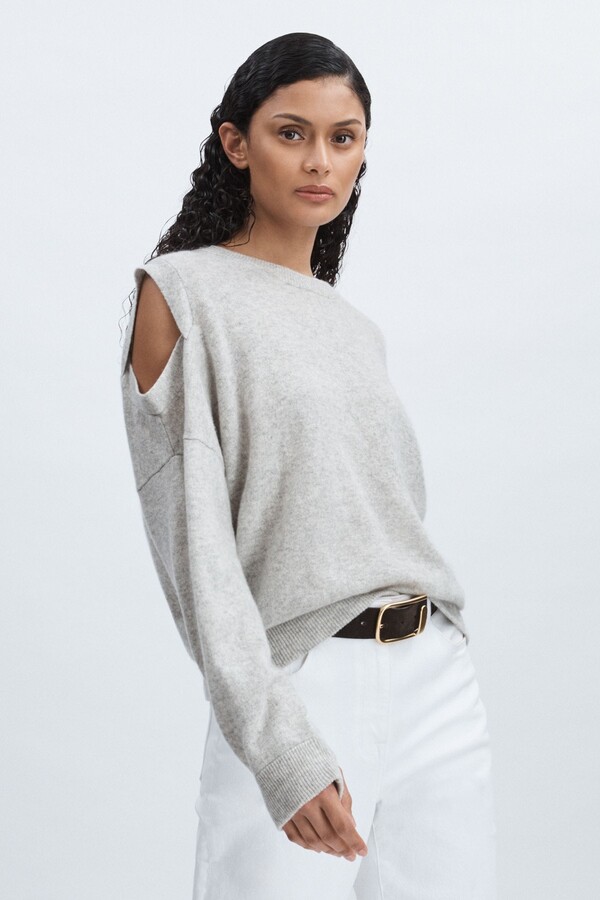 Crush Collection Cashmere Cut-Out Jumper, , S - ShopStyle