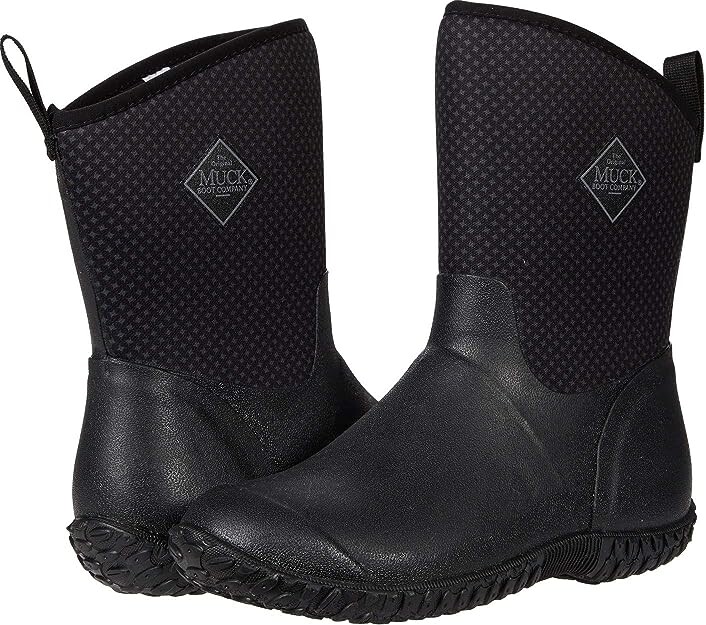 Muck Boot Muckster II Mid (Black/Gray/Roses Print) Women's Shoes ...