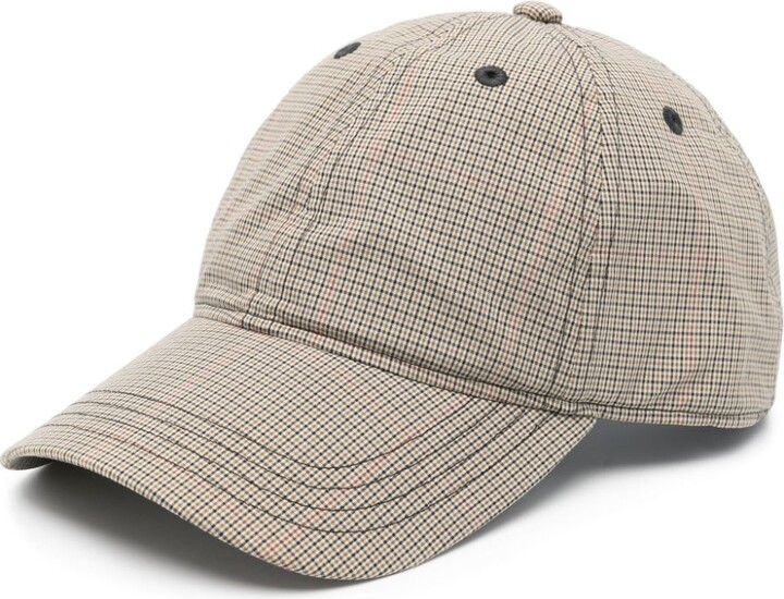 Our Legacy Logo-Engraved Checked Cap - ShopStyle Hats