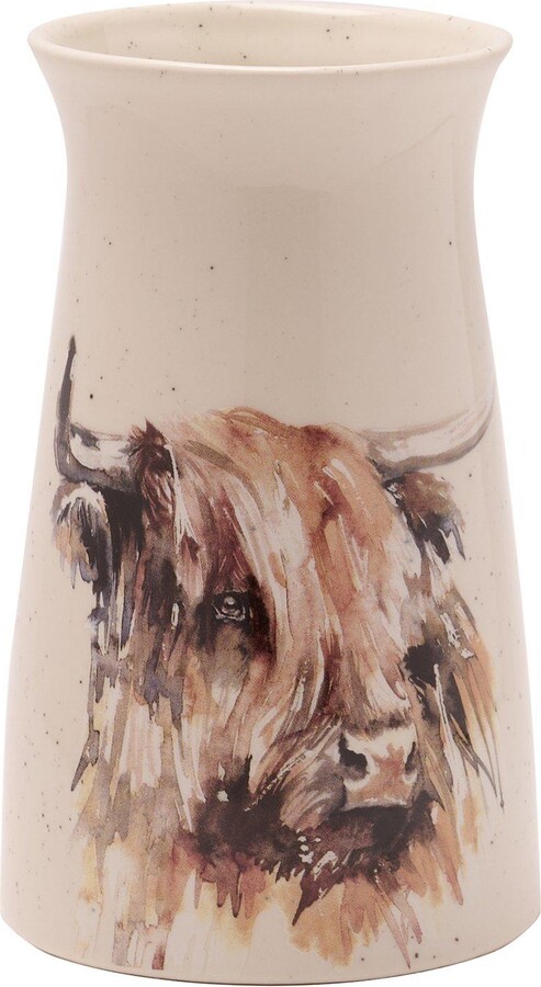 Meg Hawkins Small Ceramic Vase - Highland Cow - ShopStyle