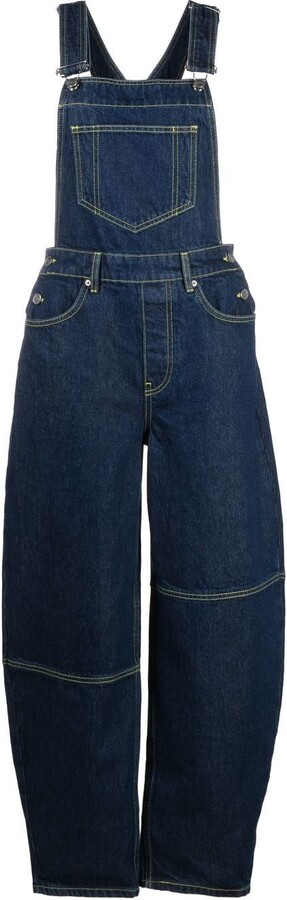 Ganni Wide-Leg Dungarees - ShopStyle