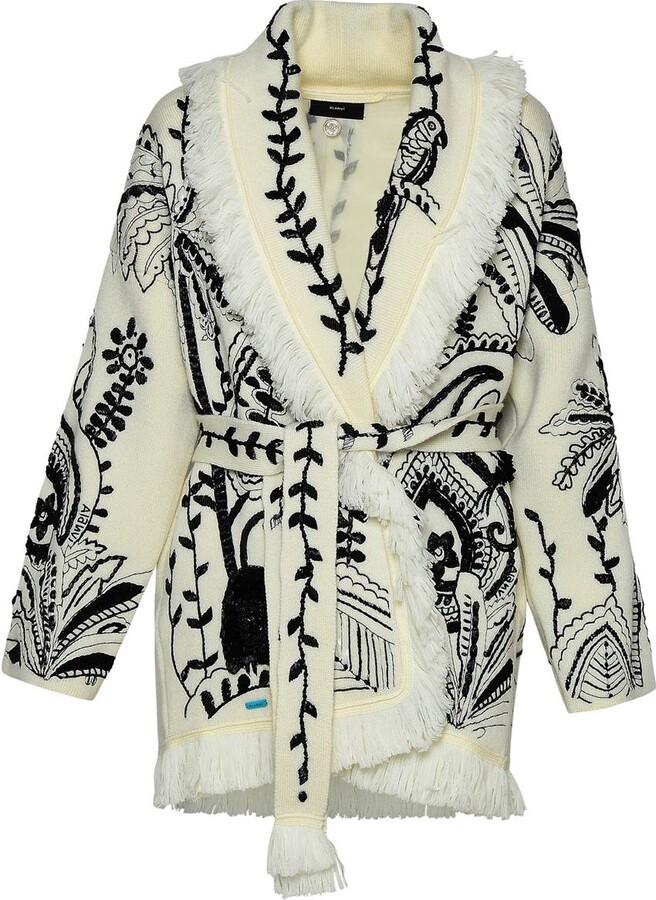 Alanui White Wool Cardigan - ShopStyle
