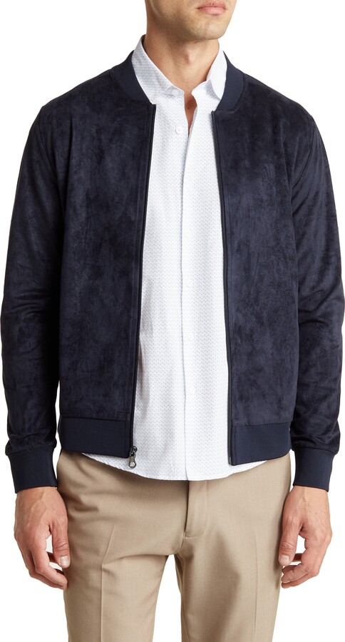 WESTZEROONE Condor Faux Suede Bomber Jacket - ShopStyle