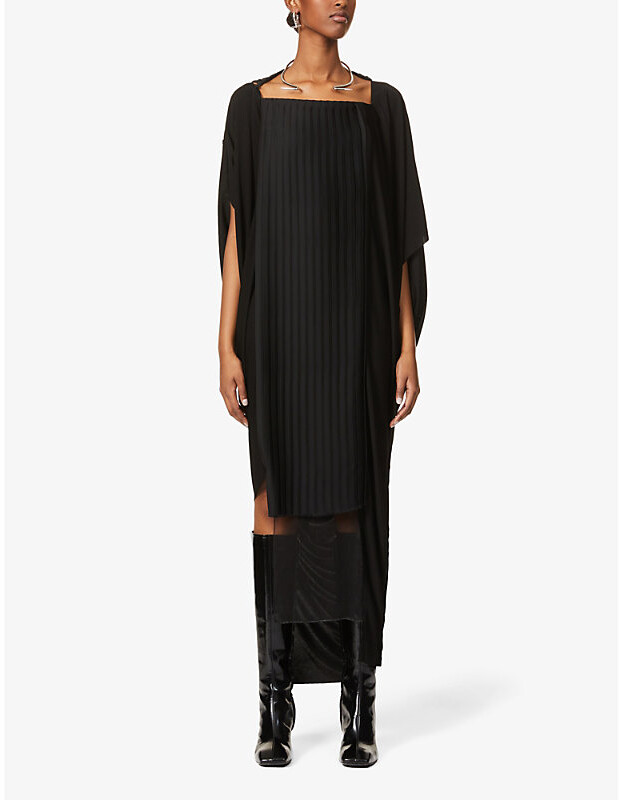 Omer Asim Redeemer pleated-panel crepe midi dress - ShopStyle