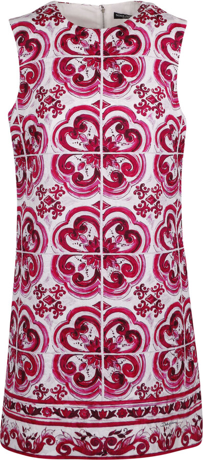 Dolce & Gabbana Majolica-print Shift Mini Dress - ShopStyle