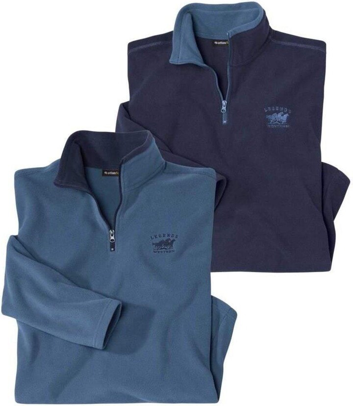 Atlas for Men Microfleece Jumper Pack of 2 - ShopStyle Knitwear