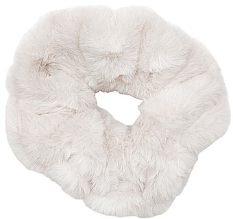 Emi Jay Teddy Bear Faux Fur Scrunchie in White - ShopStyle Hair Accessories