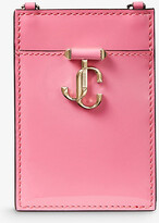 Jimmy Choo Candy Pink JC-plaque Patent-leather Cardholder With Chain ...