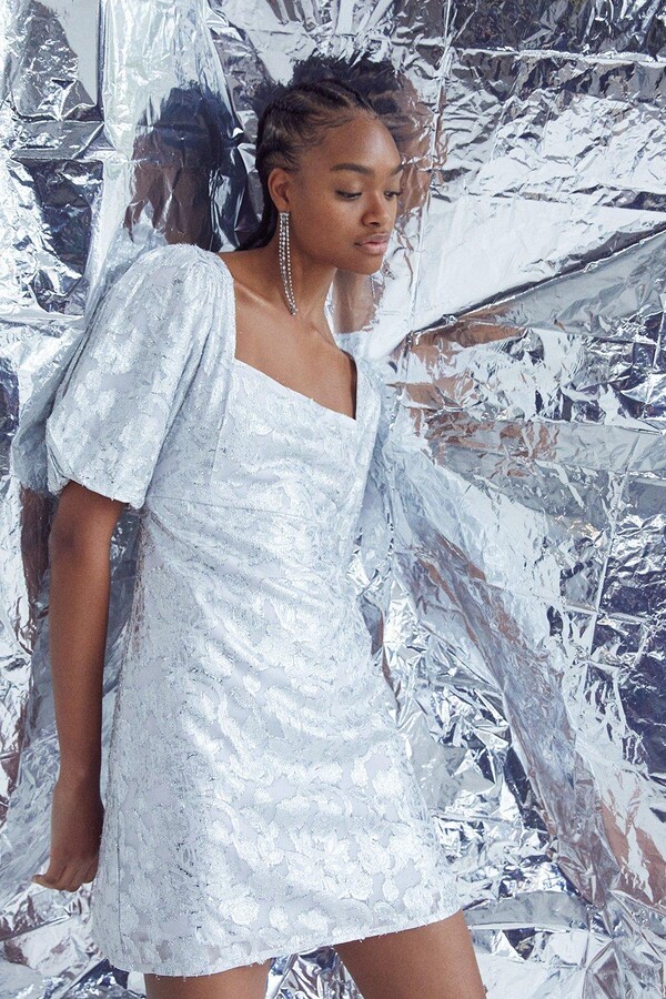 Warehouse Sparkle 60s Mini Shift Dress - ShopStyle