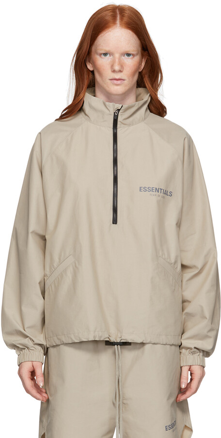 Essentials Grey Half-Zip Track Jacket - ShopStyle