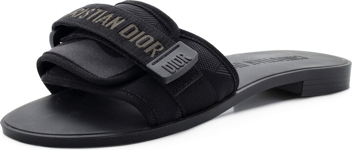 Christian Dior Women's Dio(r)evolution Slide Sandals Oblique Fabric ...