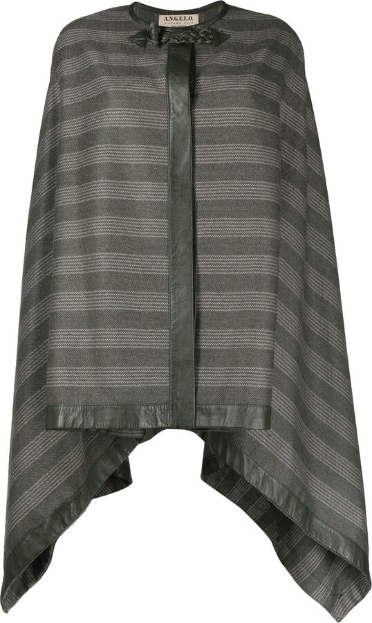 A.N.G.E.L.O. Vintage Cult 1980s Striped Cape Coat - ShopStyle
