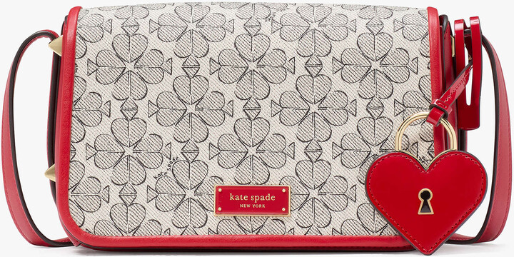 Kate Spade Liv Spade Flower Coated Canvas Small Flap Crossbody ...
