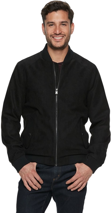 Marc Anthony Men's Modern-Fit Faux-Suede Bomber Jacket - ShopStyle