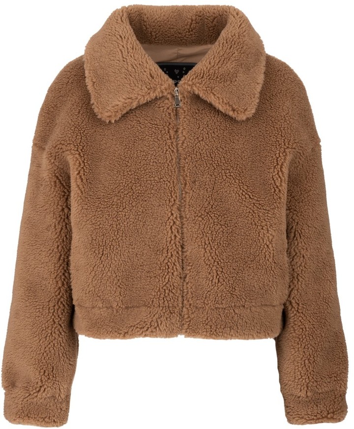 Popski London Cropped Teddy Coat - ShopStyle