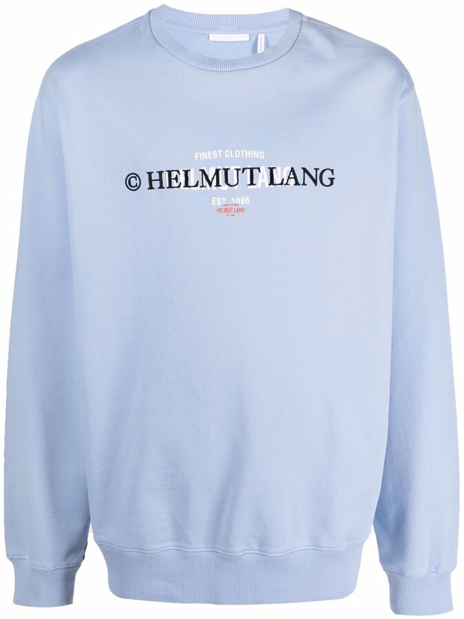 Helmut Lang Logo-Embroidered Cotton Sweatshirt - ShopStyle