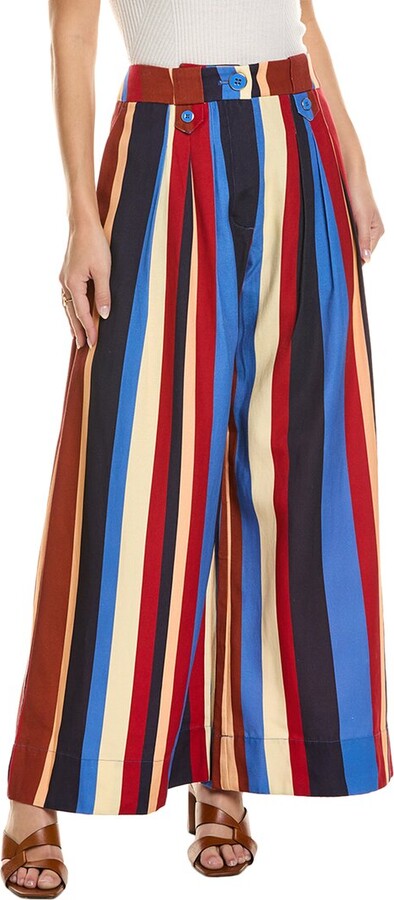 Farm Rio Pleated Low-Rise Pant - ShopStyle