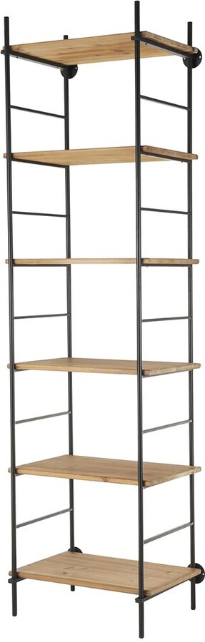 Peyton Lane Rectangular 6-Level Shelving Unit With Metal Ladder Frames ...