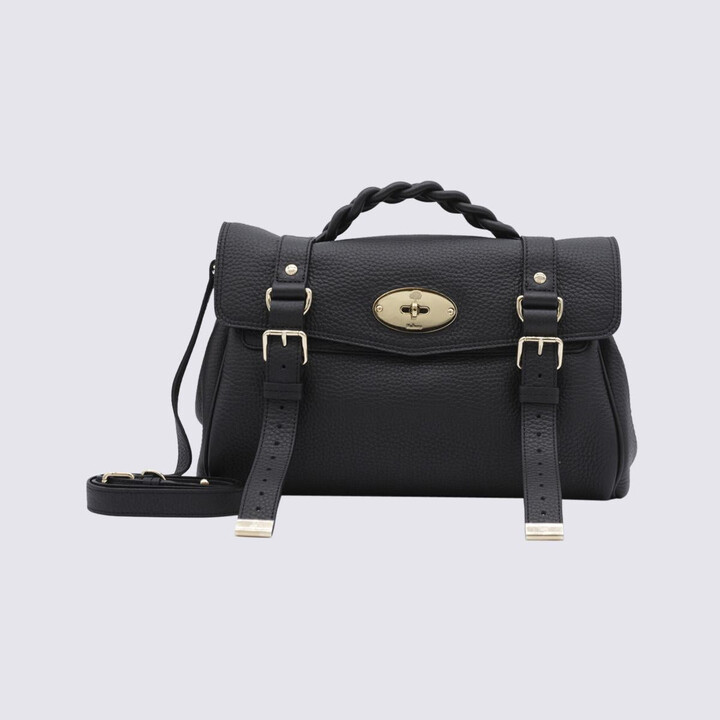 Mulberry Black Leather Alexa Handle Bag - ShopStyle