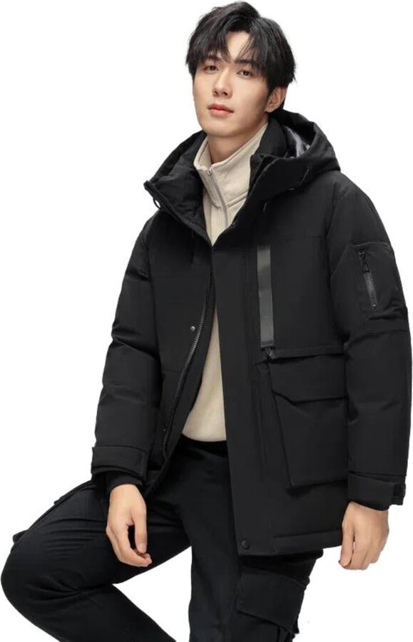 CHONG FENG XIA Winter men and women couple short hooded down jacket ...