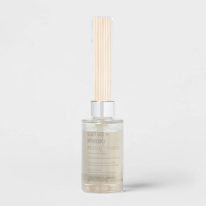 100ml Glass Reed Lotus and Hinoki Diffuser Light Blue - Project 62 ...