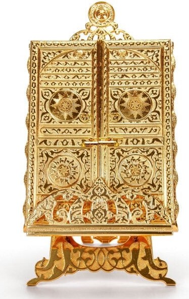 Etsy Kaaba Door Embroidered Decorative Quran Box, Islamic Metal Box ...