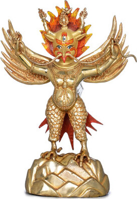 Exotic India Standing Garuda, with a Snake in His Hand - ShopStyle Decor