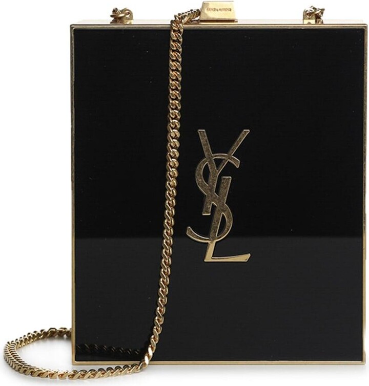 Saint Laurent Box Bag In Plexiglass And Metal - ShopStyle Clutches