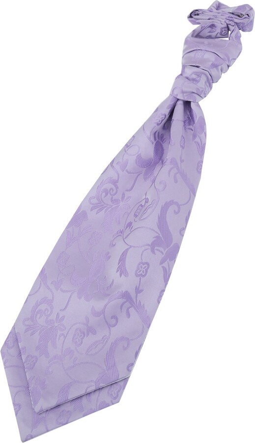 DQT Passion Floral Men's Wedding Pre-Tied Cravat - Lilac - ShopStyle Ties