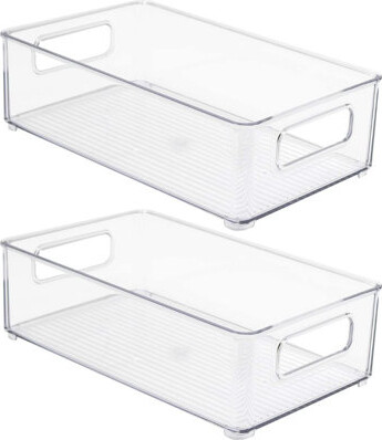 Sorbus Plastic Storage Bins Stackable Clear Pantry Organizer Box Bin ...