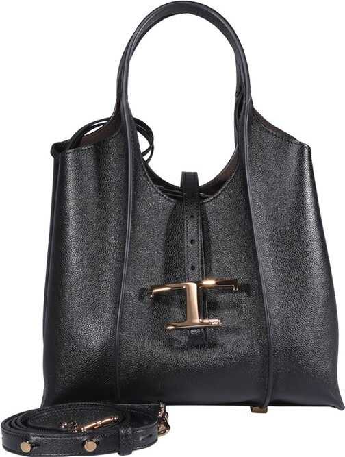 Tod's Timeless Logo Plaque Tote Bag - ShopStyle