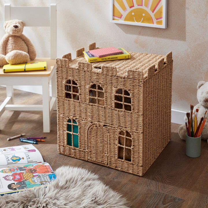 Dunelm Kids Castle Storage Basket Natural - ShopStyle