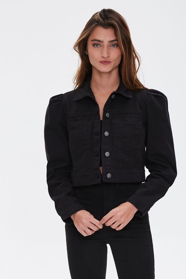 Forever 21 Puff Sleeve Denim Jacket - ShopStyle