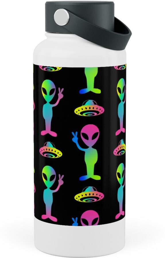 Shutterfly Wide Mouth Photo Water Bottles: 90's Rainbow Aliens and Ufos ...