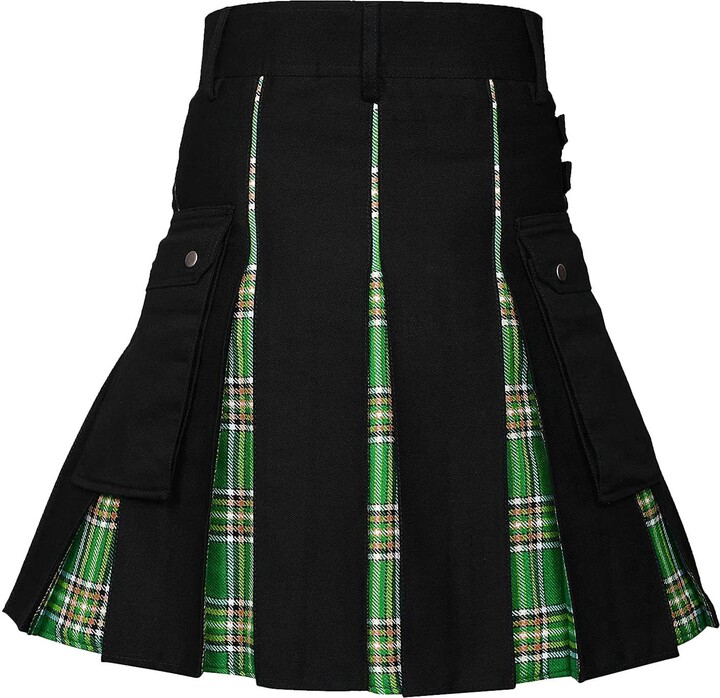 MILAX Wedding Dress Casual Party Kilt Leather Straps Kilts Casual Party Kilt Pleated Skirt ...