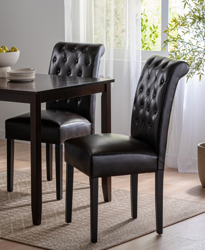 Simplie Fun Tufted Dining Chair With Espresso Legs - ShopStyle