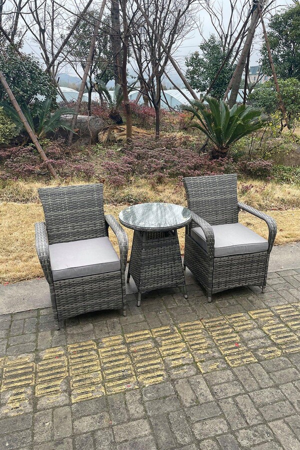 Fimous Rattan Dining Set Table And Chair Set Bistro Set PE Wicker Patio ...