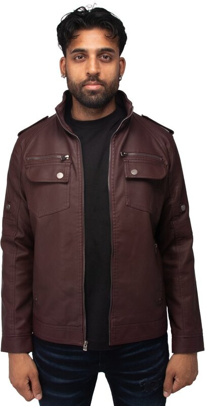 X-Ray X RAY Leather Jacket Men - ShopStyle