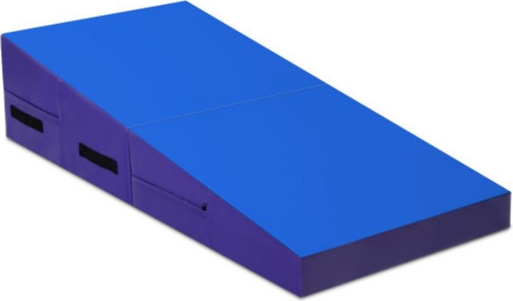 Slickblue Folding Incline Tumbling Wedge Gymnastics Exercise Mat ...