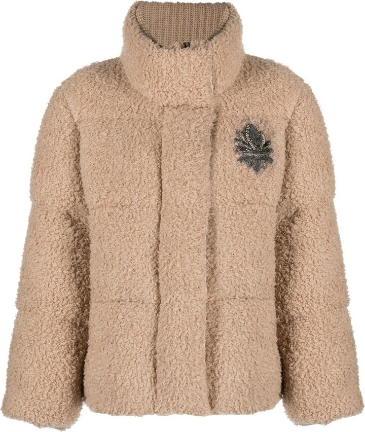 Brunello Cucinelli Cashmere-Knit Down Jacket - ShopStyle Coats