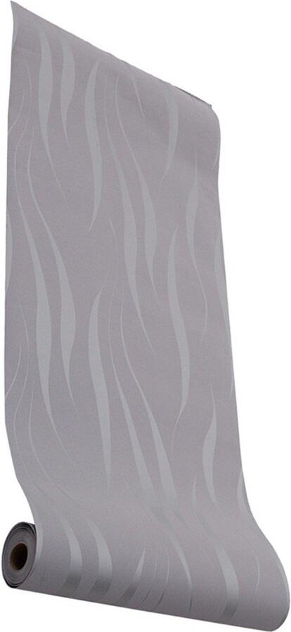 Living and Home Silver Grey 3D Curved Strip Prepasted Wallpaper - ShopStyle