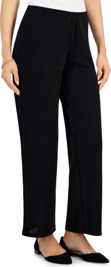 JM Collection Women's New Shine Wide-Leg Pull-On Pants, Created for ...