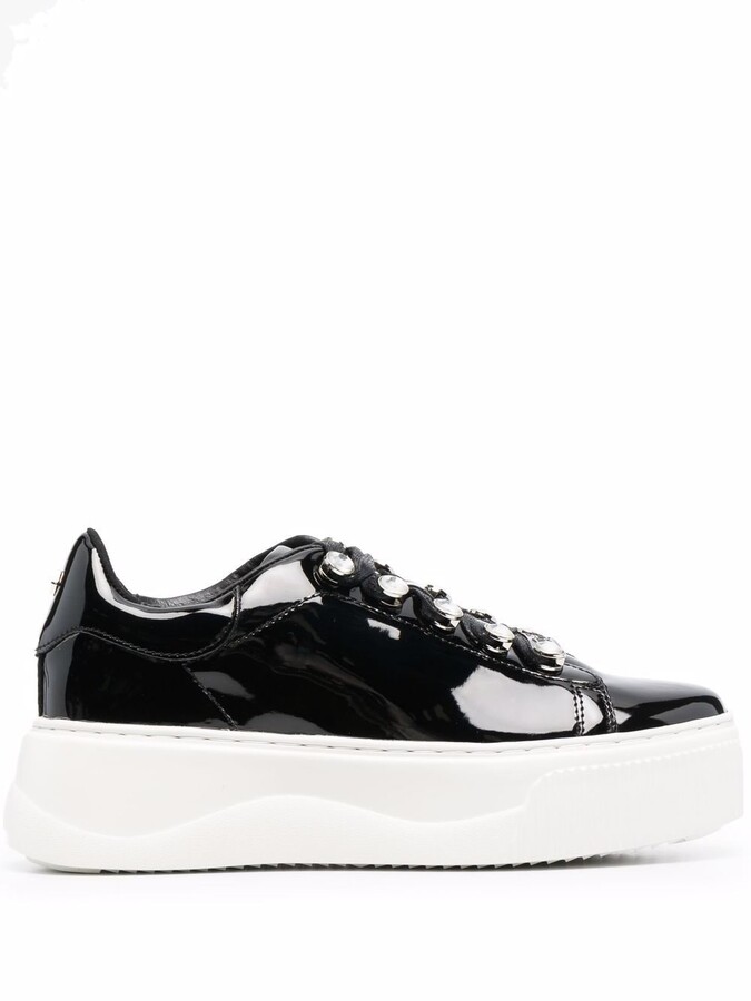 Cult Patent-Leather Platform Sneakers - ShopStyle