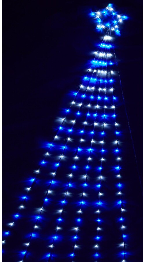 200 LED Shooting Star Wall Light with Snowing Effect Outdoor Christmas ...