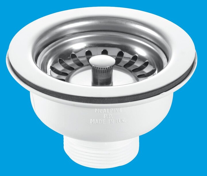 McAlpine BSWCLS 1.5" Basket Strainer Waste: 113mm Stainless Steel ...