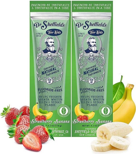 Dr. Sheffield's Certified Natural Kids Toothpaste - Strawberry Banana ...